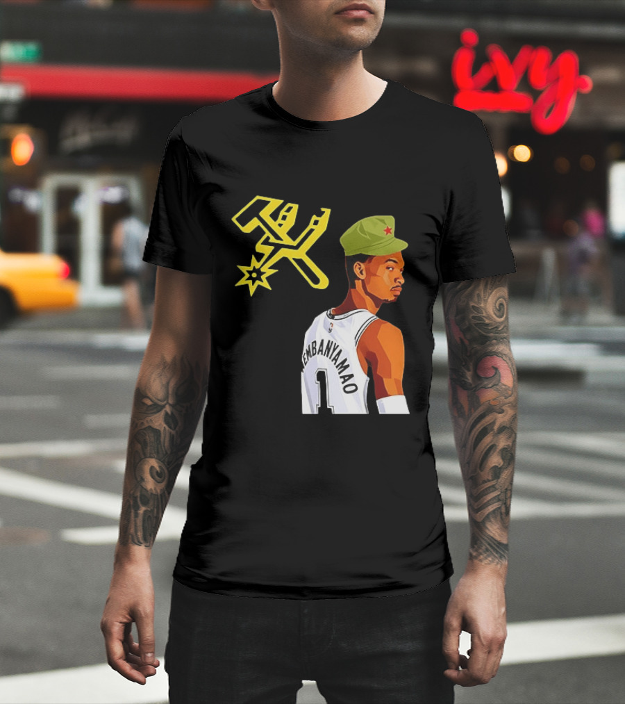Victor Wembanyama Wemby Mao Communist Red Star Basketball Player Jersey T-Shirt
