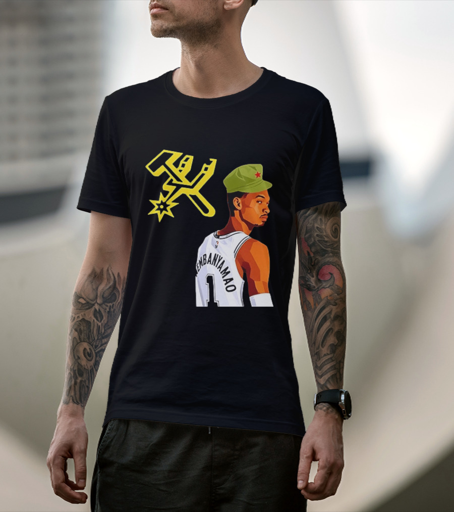 Victor Wembanyama Wemby Mao Communist Red Star Basketball Player Jersey T-Shirt