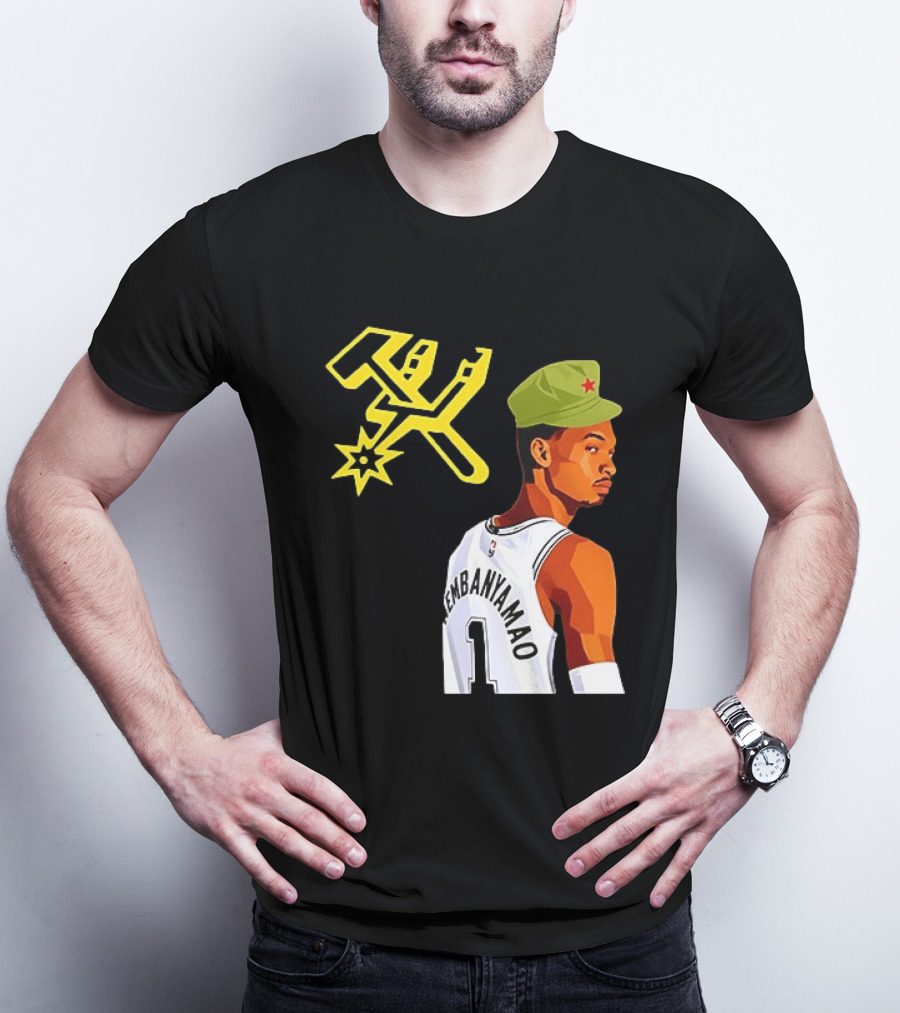 Victor Wembanyama Wemby Mao Communist Red Star Basketball Player Jersey T-Shirt