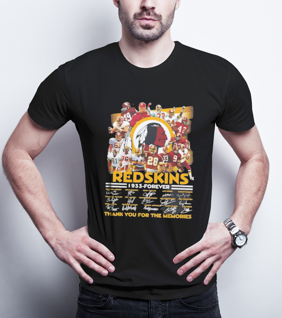 Redskins 1933 Forever Collage Thank You For The Memories T-Shirt
