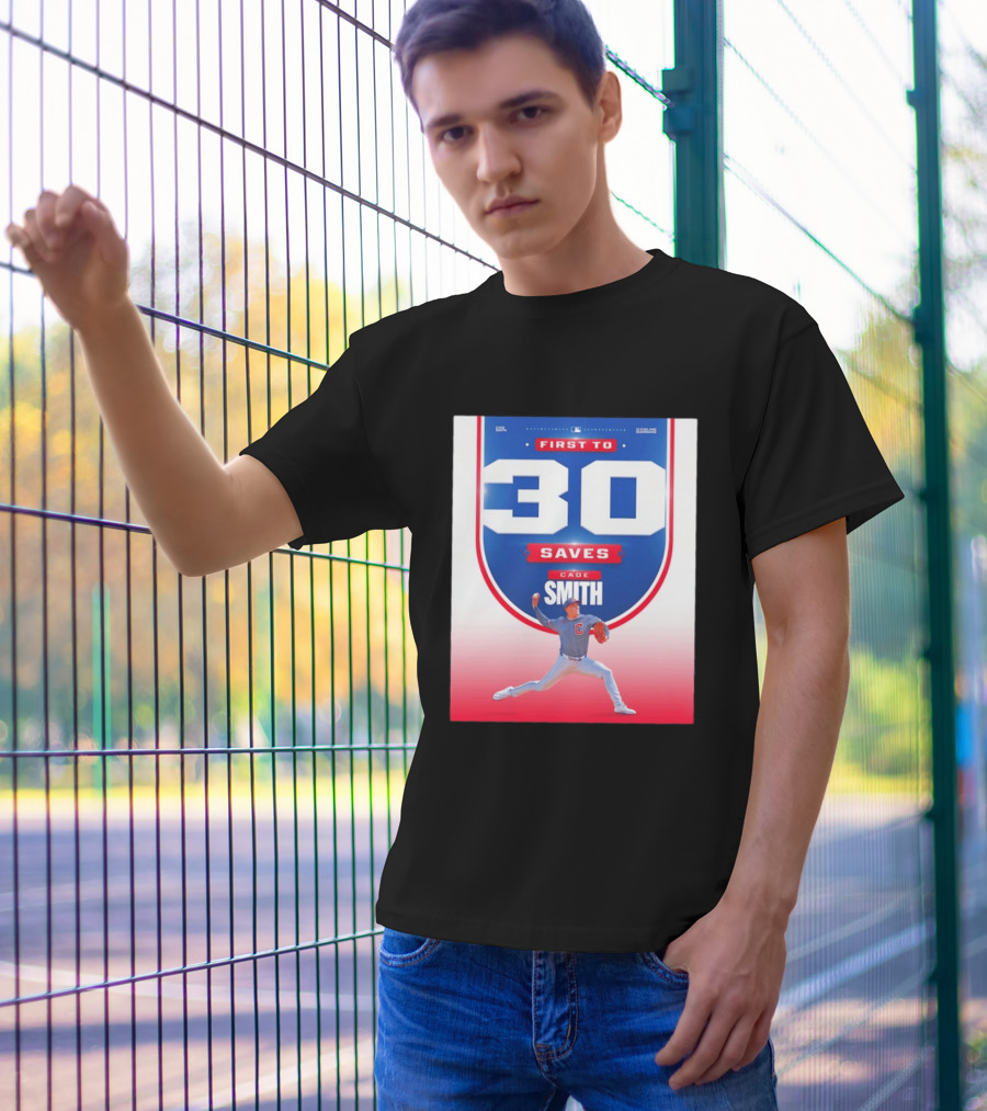 Cade Smith Cleveland Guardians First To 30 Saves Baseball T-Shirt