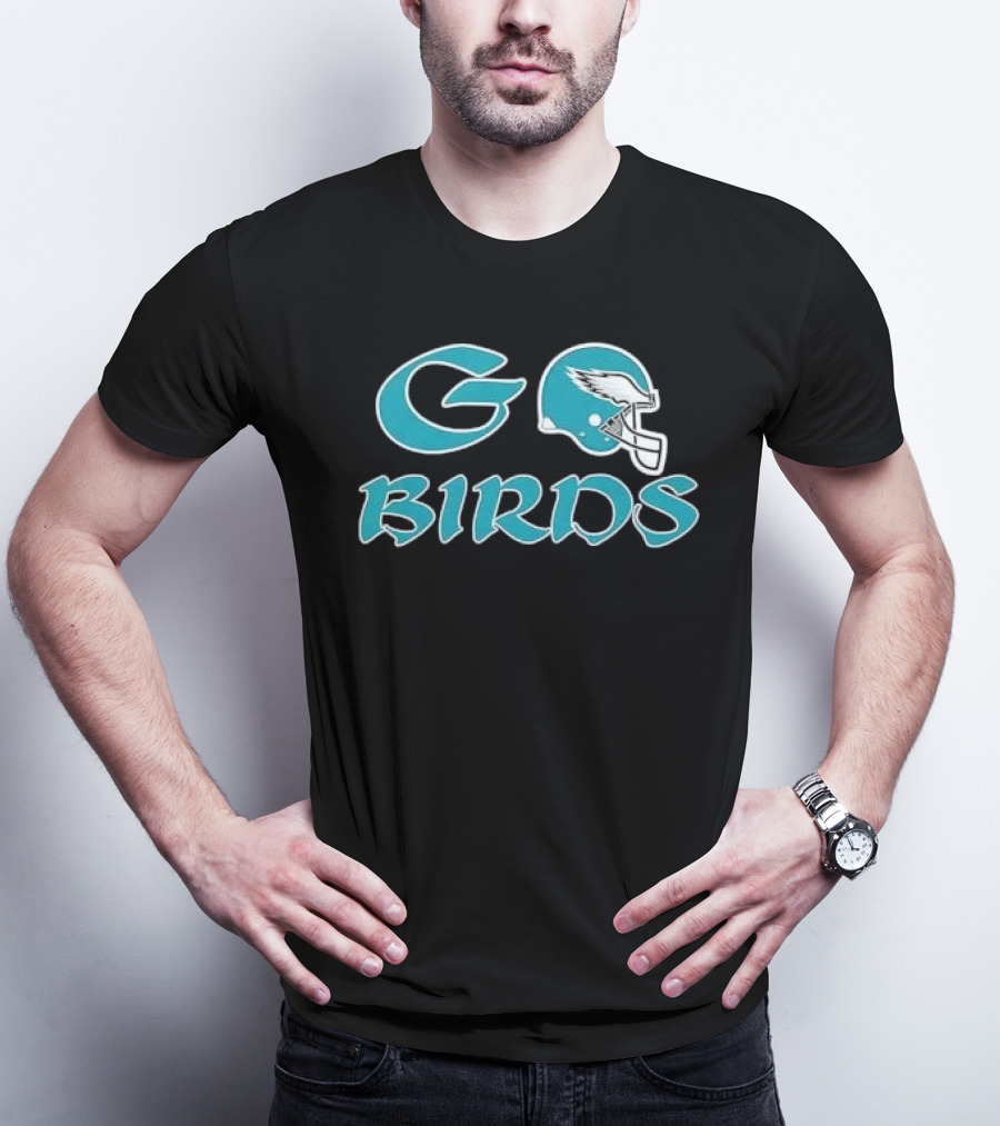Go Birds Philadelphia Eagles Helmet Football Fan Spirit T-Shirt