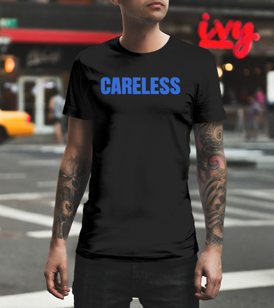 Careless Minimalist Bold Blue T-Shirt