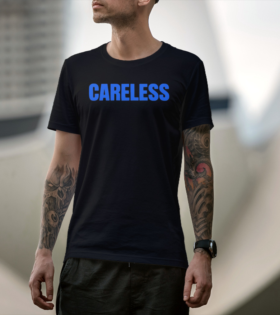 Careless Minimalist Bold Blue T-Shirt