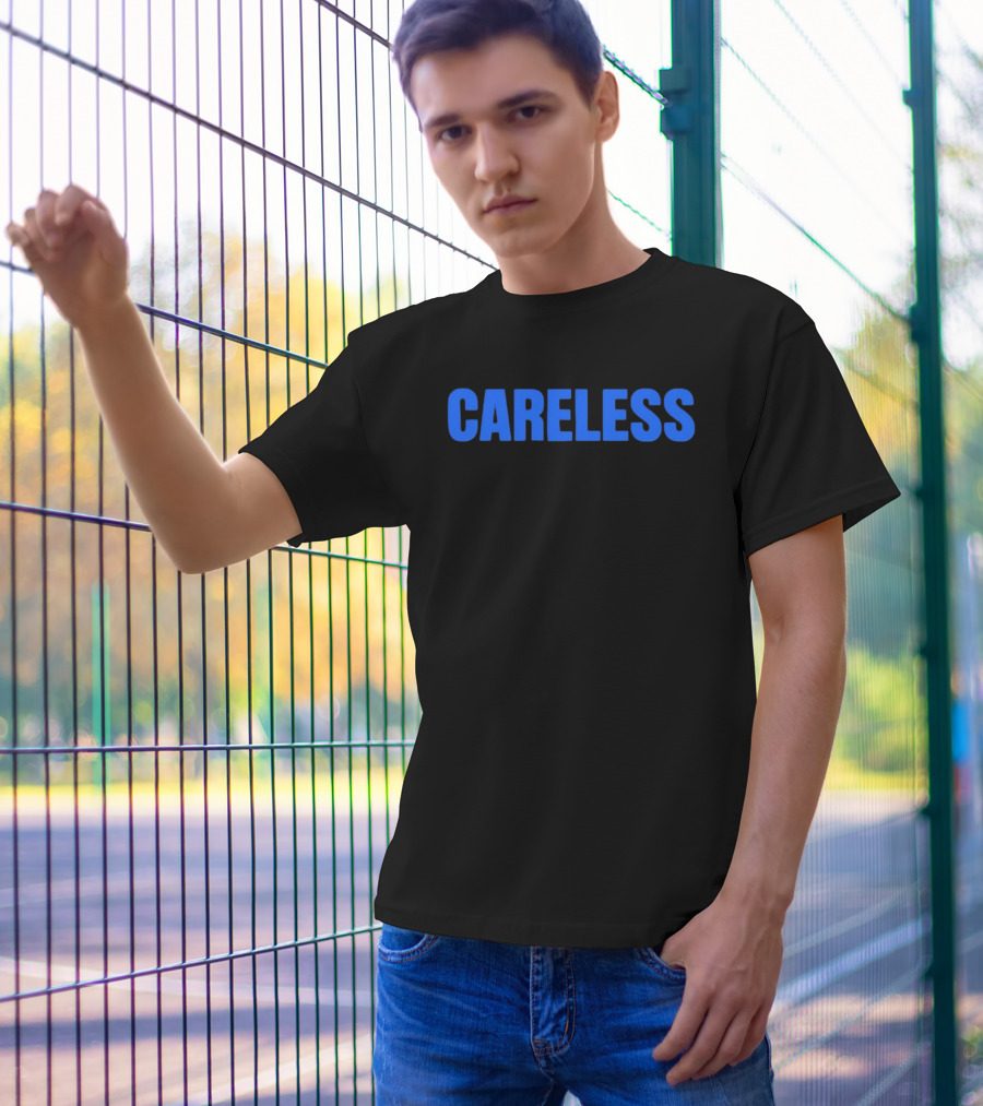 Careless Minimalist Bold Blue T-Shirt