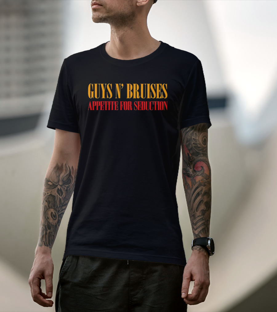 Guys N' Bruises Appetite For Seduction Yellow Red T-Shirt