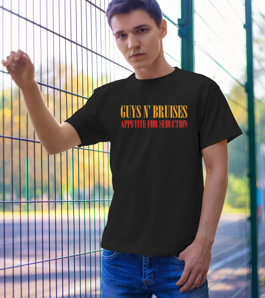 Guys N' Bruises Appetite For Seduction Yellow Red T-Shirt