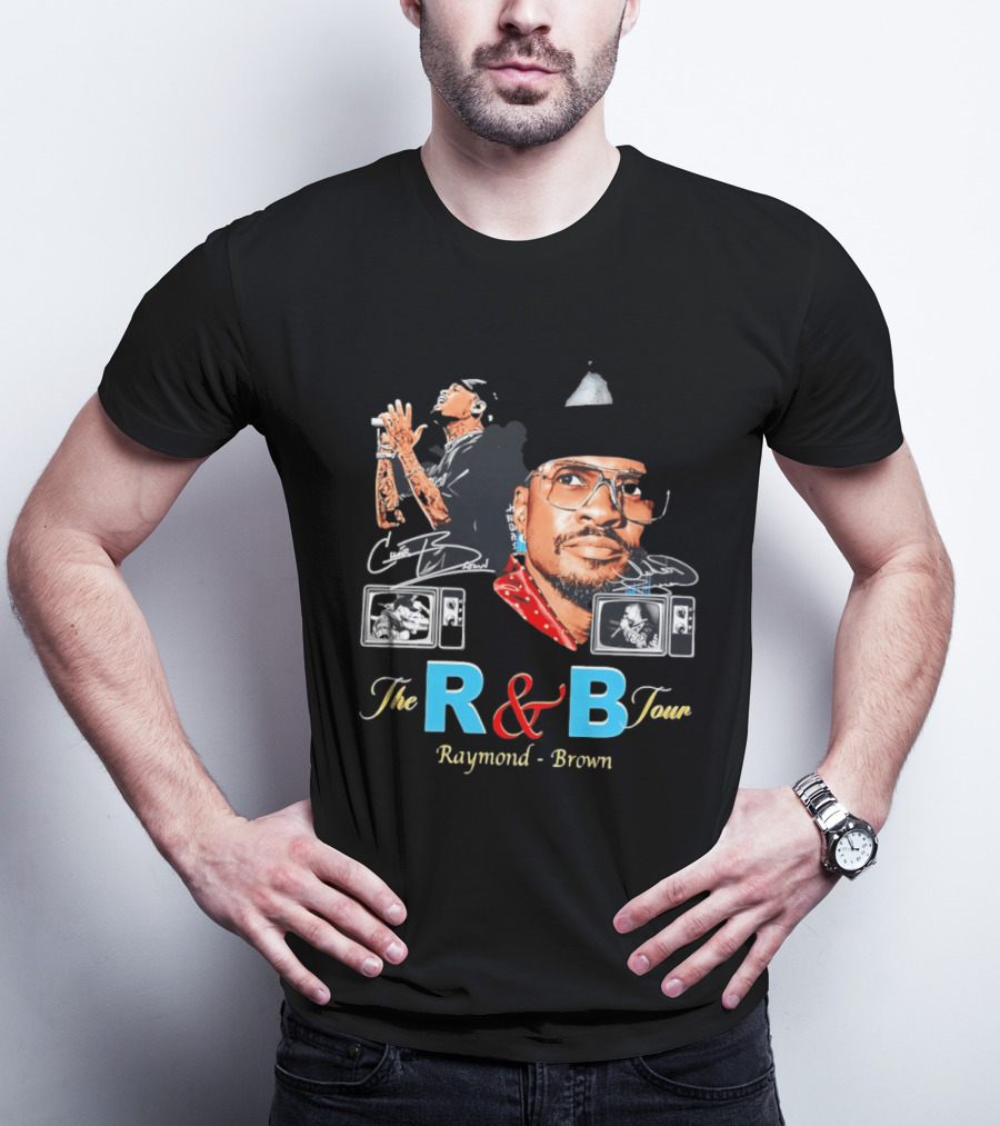 The R&B Tour Chris Brown Usher Raymond Vintage Style Concert T-Shirt