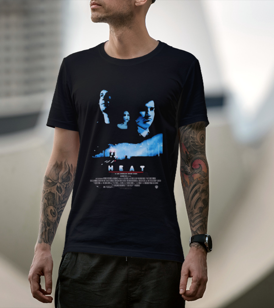 Heat A Los Angeles Crime Saga Luke Null Film Visages And Cityscape T-Shirt