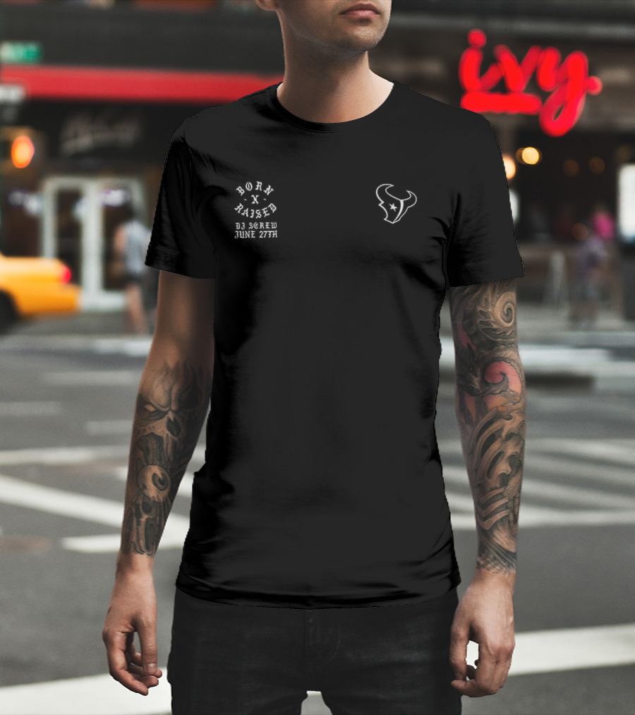 Houston Texans DJ Screw Collaboration 2026 Black Edition T-Shirt