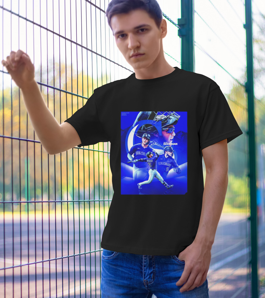 Colorado Rockies Hunter Goodman Catcher Number 15 T-Shirt