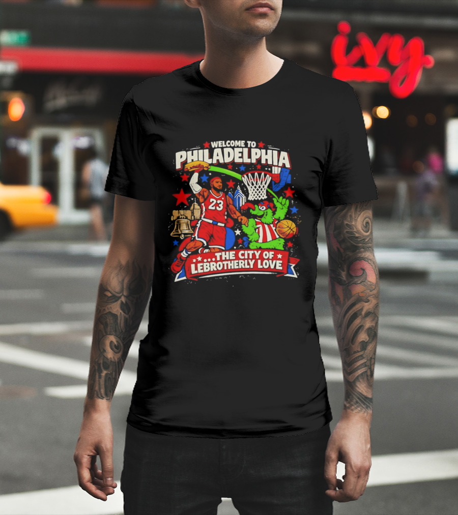 Welcome To Philadelphia The City Of LeBrotherly Love Basketball Stars 23 T-Shirt