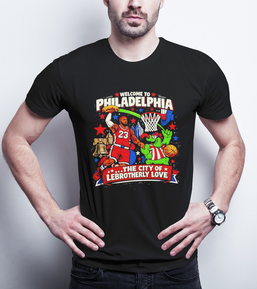 Welcome To Philadelphia The City Of LeBrotherly Love Basketball Stars 23 T-Shirt