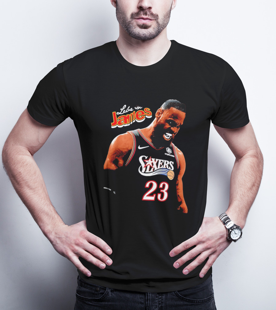 Lebron James Philadelphia 76ers Nike 23 Bootleg Mashup T-Shirt