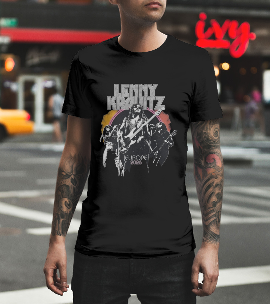 Lenny Kravitz 2026 Tour Europe Retro Rock T-Shirt
