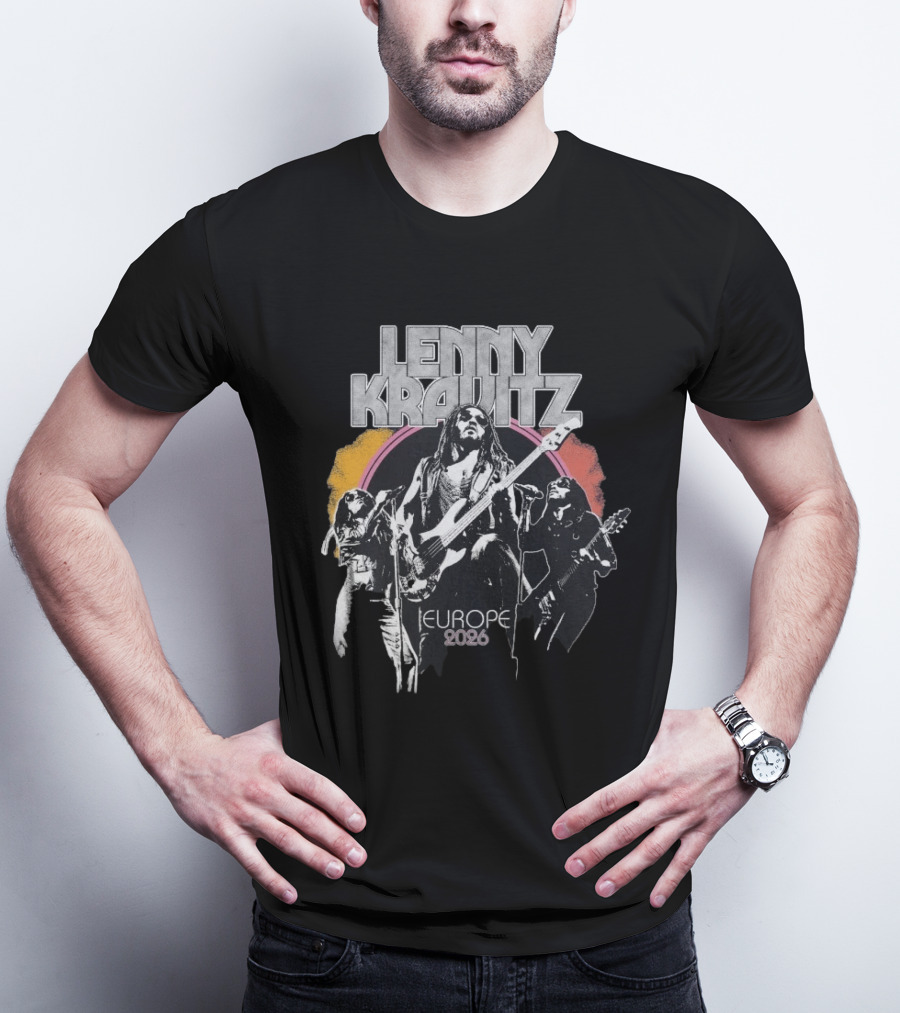 Lenny Kravitz 2026 Tour Europe Retro Rock T-Shirt