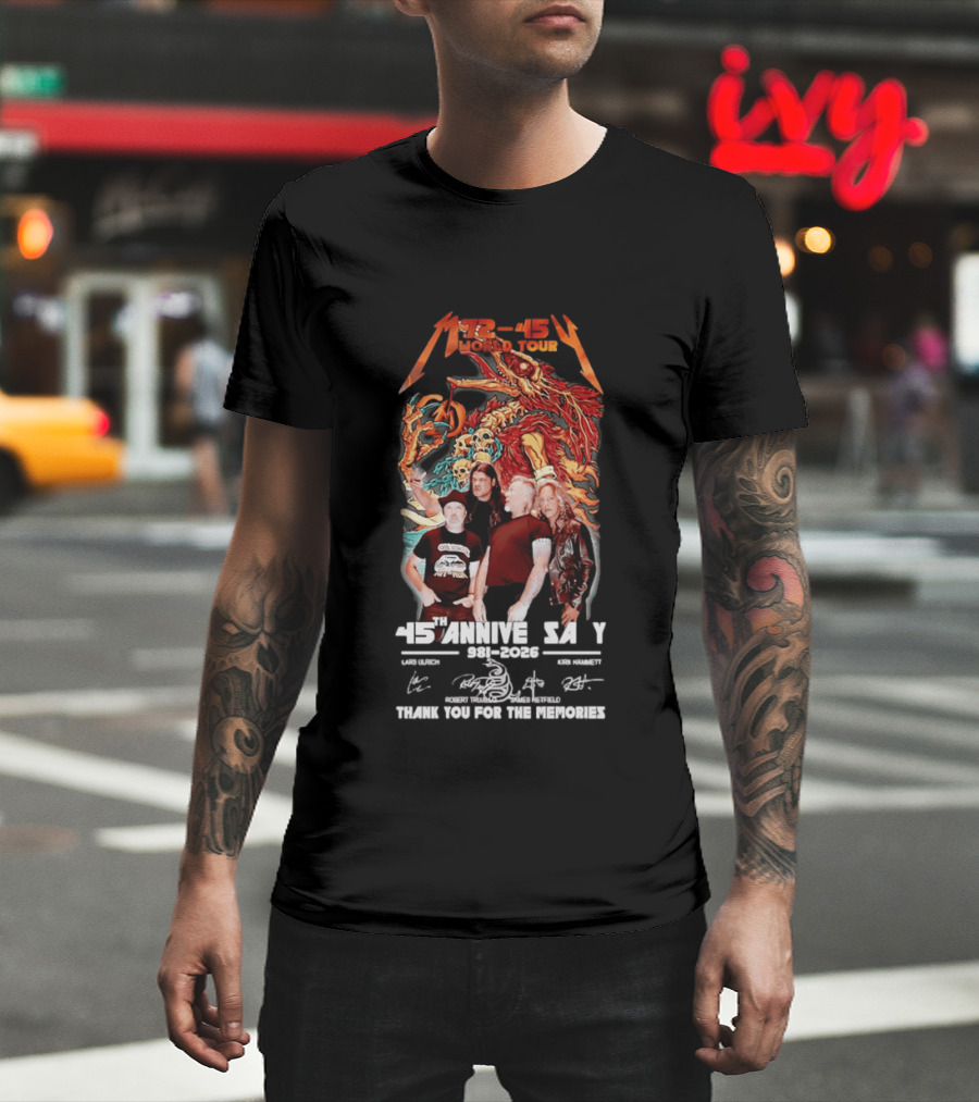 M72 45 World Tour 45th Anniversary 1981 2026 Thank You For The Memories T-Shirt