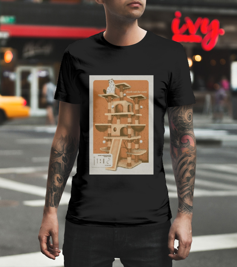 Death Cab For Cutie Sandy Amphitheater Sandy Utah July 29 2026 Cat Tree T-Shirt