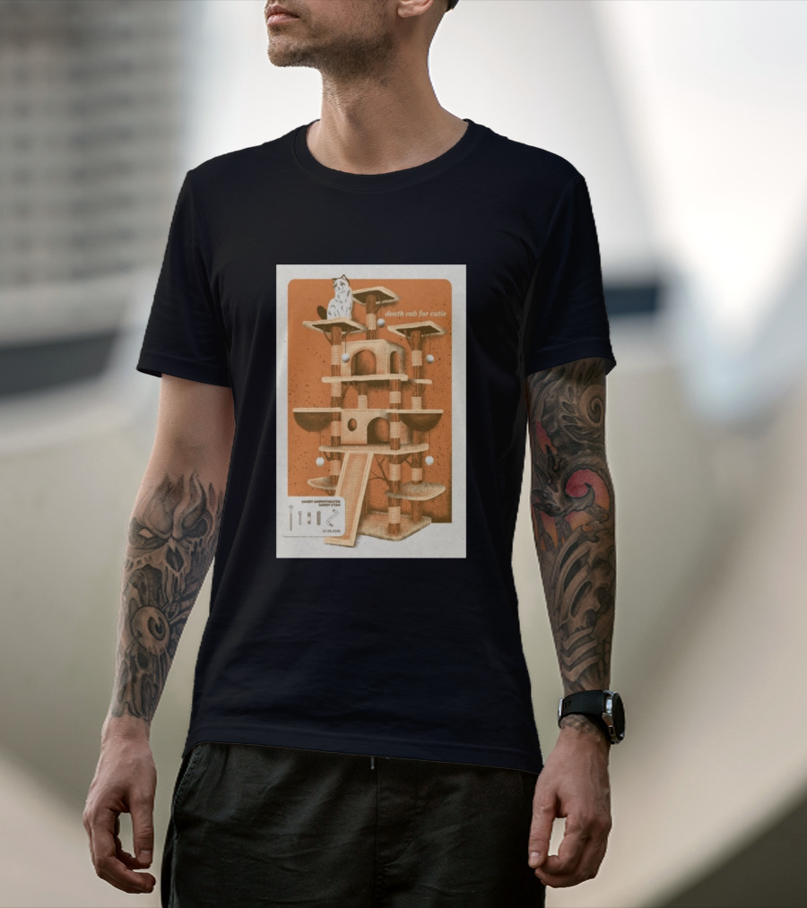 Death Cab For Cutie Sandy Amphitheater Sandy Utah July 29 2026 Cat Tree T-Shirt
