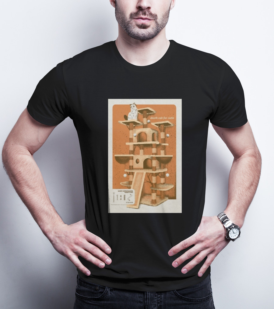 Death Cab For Cutie Sandy Amphitheater Sandy Utah July 29 2026 Cat Tree T-Shirt