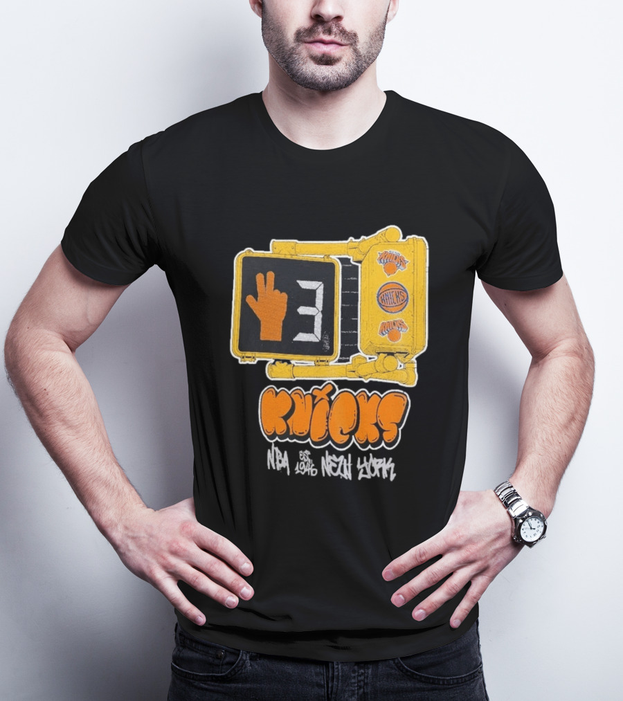 Knicks NBA Street Style Hand Sign Look B4 Crossing T-Shirt