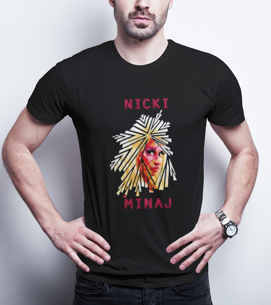 Nicki Minaj Stylized Face Art Fan T-Shirt
