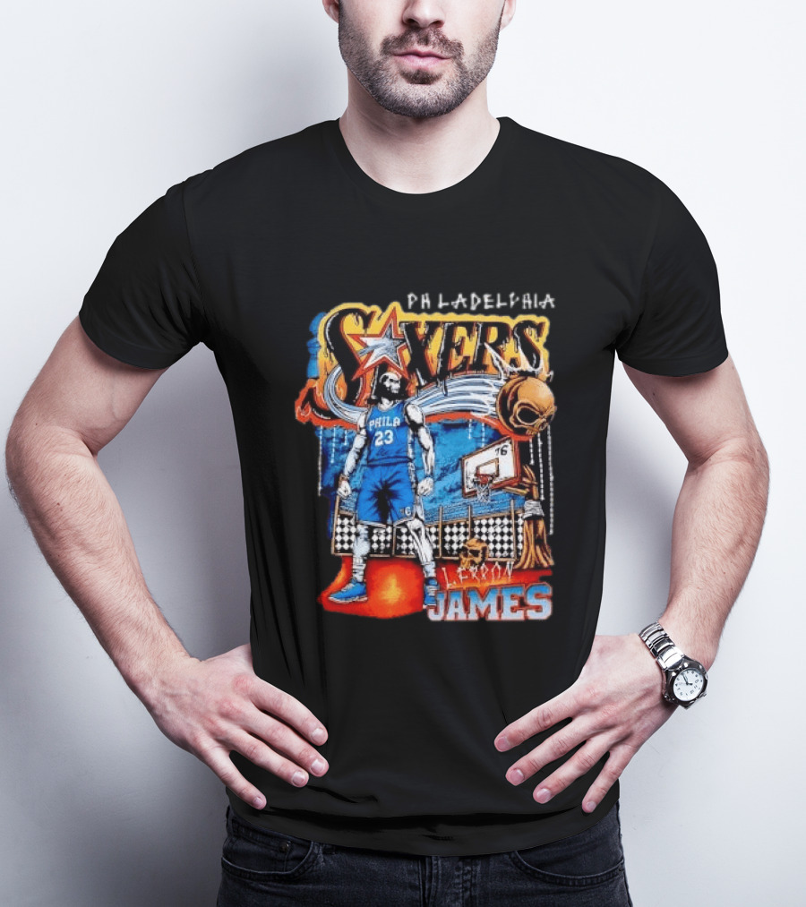 Philadelphia Sixers Basketball L. Ferron James 23 T-Shirt