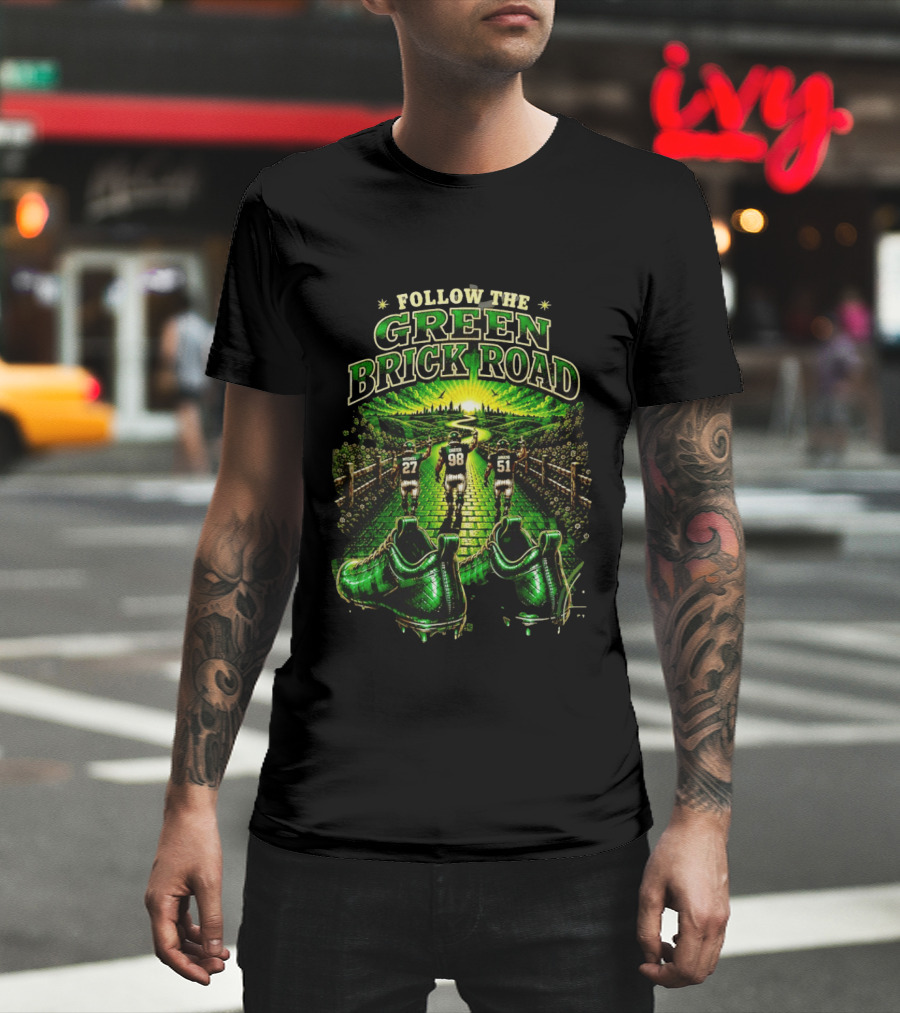 Philadelphia Eagles Follow The Green Brick Road Fantasy Football T-Shirt
