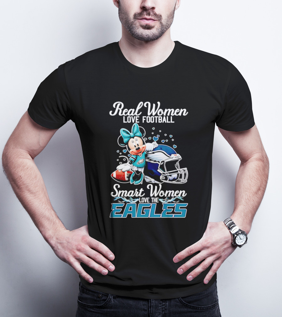 Real Women Love Football Smart Women Love The Eagles Minnie T-Shirt