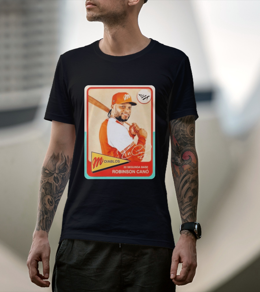 Robinson Canó Diablos 22 Segunda Base Baseball Card T-Shirt