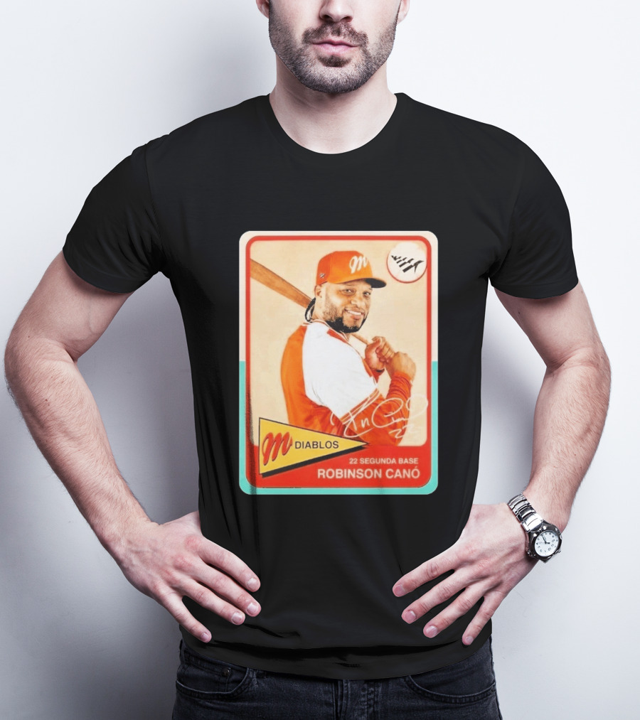 Robinson Canó Diablos 22 Segunda Base Baseball Card T-Shirt
