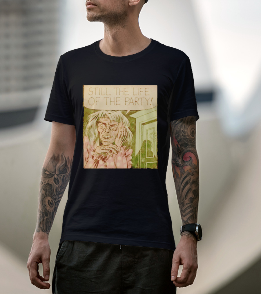 Still The Life Of The Party Horror Comic Vintage Zombie Scene T-Shirt