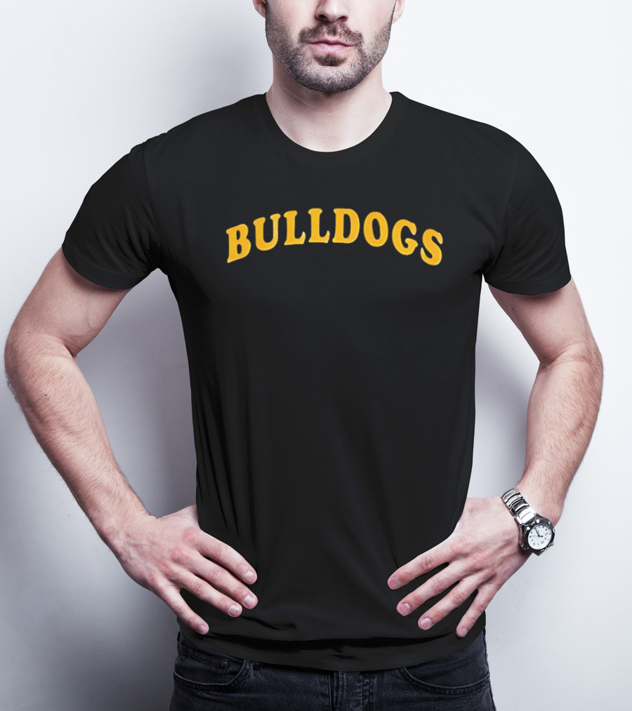 Support The Bulldogs Bold Yellow Arch T-Shirt