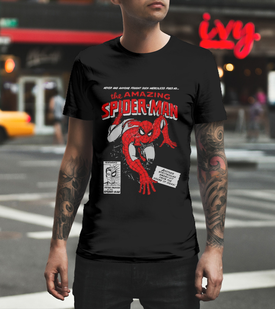 Never Has Anyone Fought Such Merciless Foes As The Amazing Spider Man Marvel Superhero T-Shirt