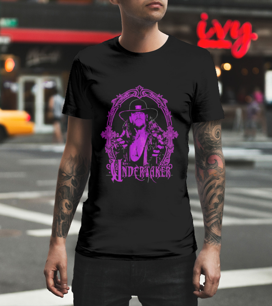 The Deadman Rising Undertaker WWE Mirror Frame T-Shirt