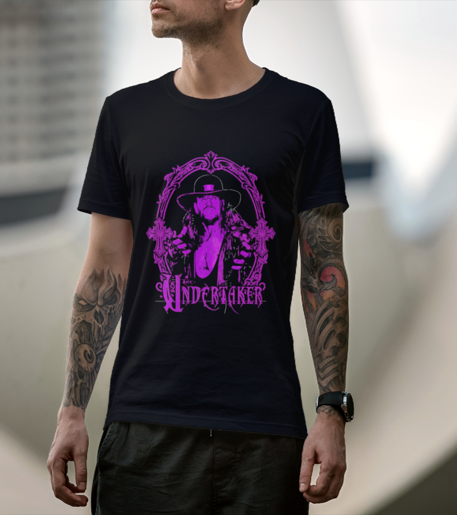 The Deadman Rising Undertaker WWE Mirror Frame T-Shirt