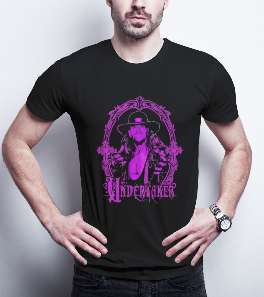 The Deadman Rising Undertaker WWE Mirror Frame T-Shirt