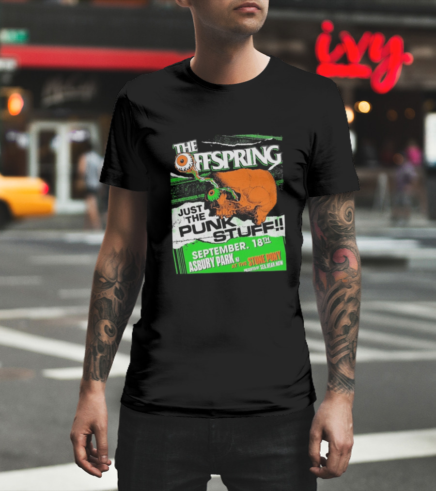 The Offspring Just The Punk Stuff Asbury Park NJ Stone Pony September 18th T-Shirt