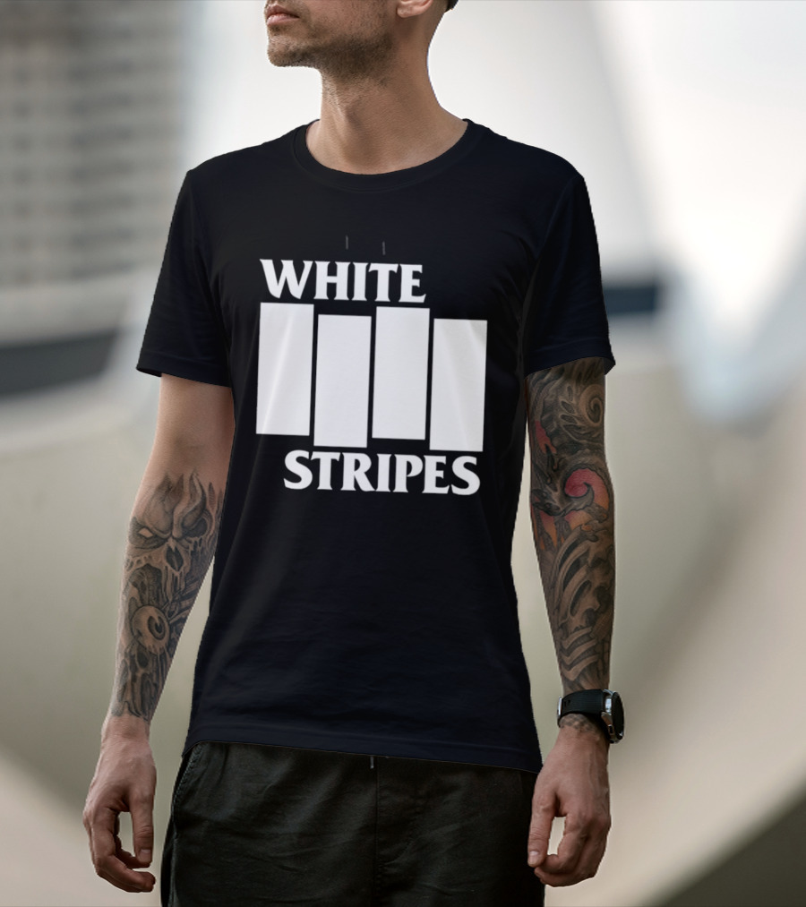 The White Stripes Band Name With Iconic Bar T-Shirt