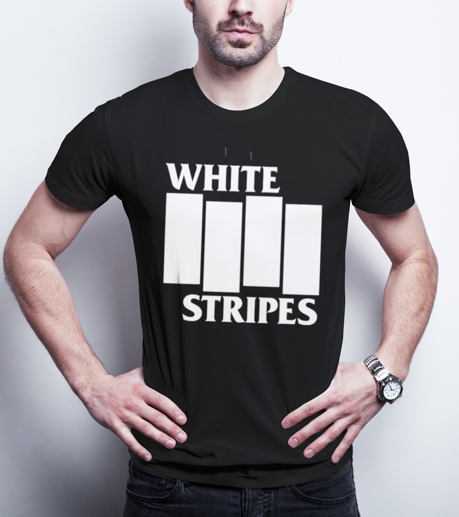 The White Stripes Band Name With Iconic Bar T-Shirt