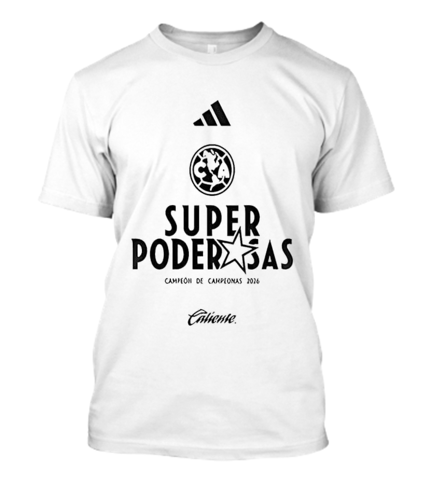 Adidas Club América Femenil Super Poderosas Campeón De Campeonas 2026 T-Shirt