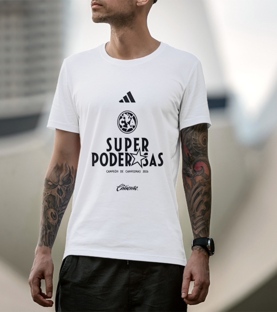 Adidas Club América Femenil Super Poderosas Campeón De Campeonas 2026 T-Shirt