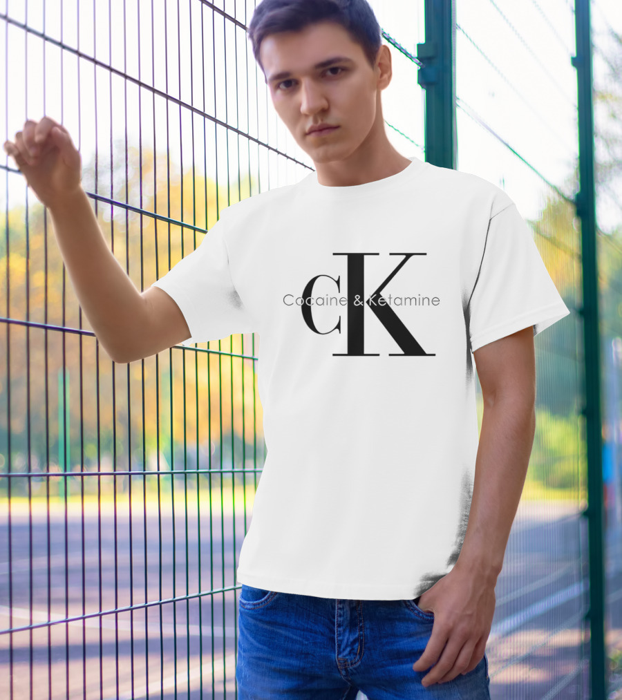 Cocaine & Ketamine CK Bold Black T-Shirt
