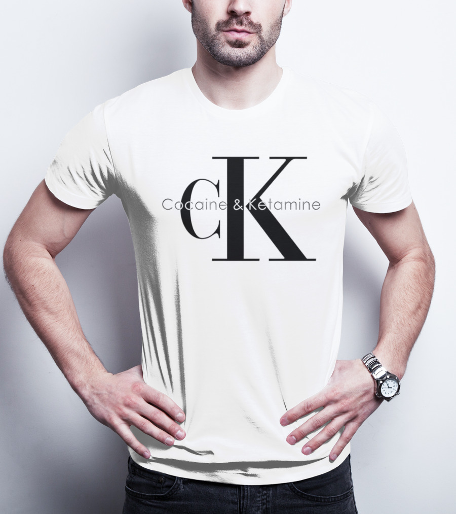 Cocaine & Ketamine CK Bold Black T-Shirt