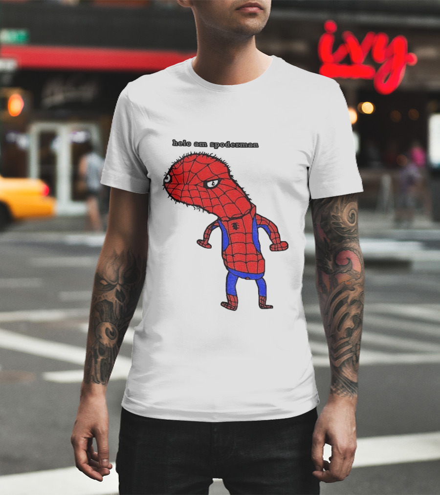 Helo Am Spoderman Spiderman Marvel Superhero Meme 2026 Comic Book T-Shirt