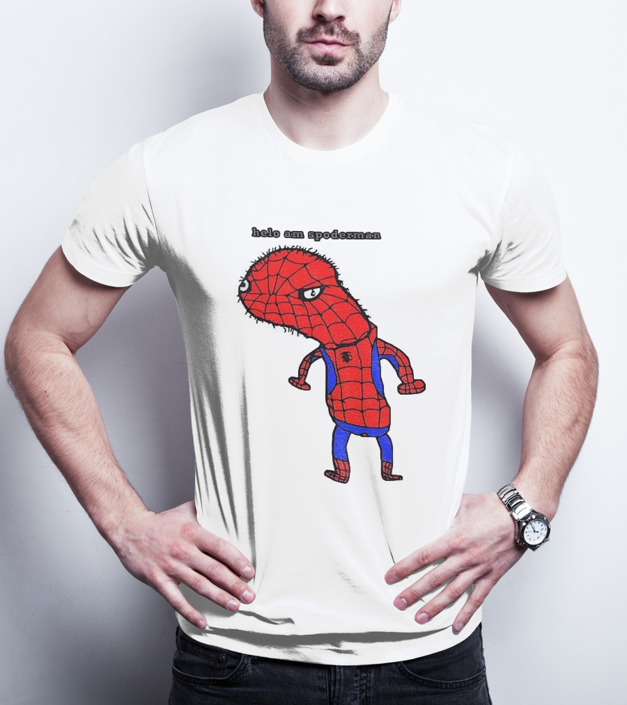 Helo Am Spoderman Spiderman Marvel Superhero Meme 2026 Comic Book T-Shirt