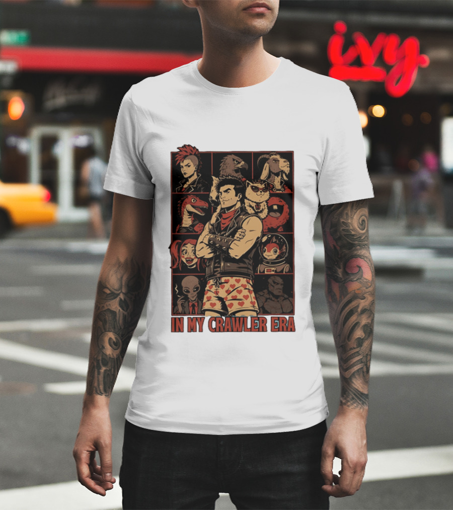In My Crawler Era Retro Punk Characters And Animals T-Shirt