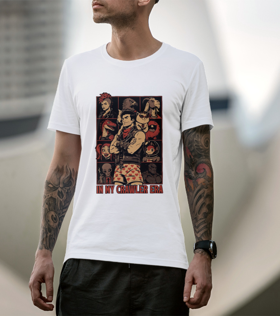 In My Crawler Era Retro Punk Characters And Animals T-Shirt