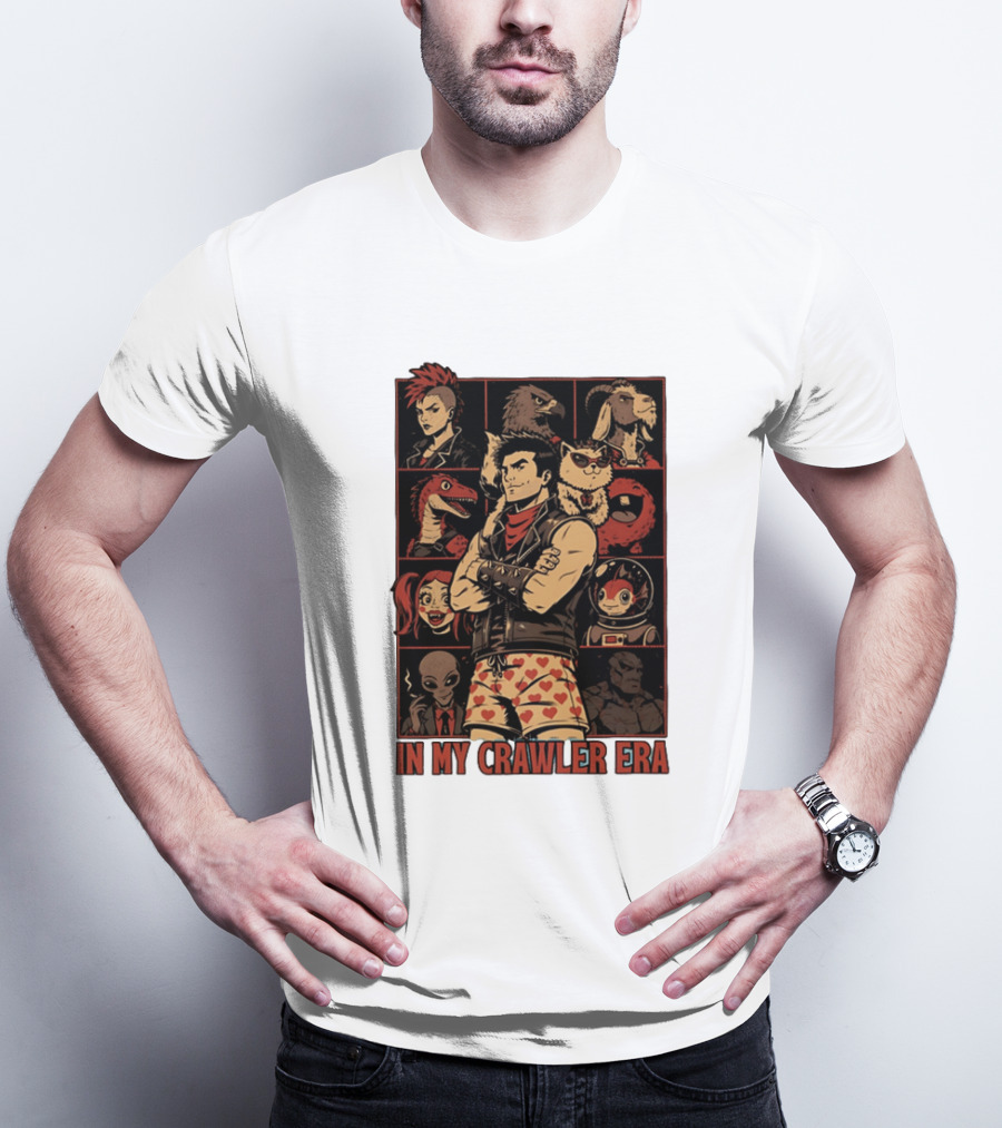 In My Crawler Era Retro Punk Characters And Animals T-Shirt
