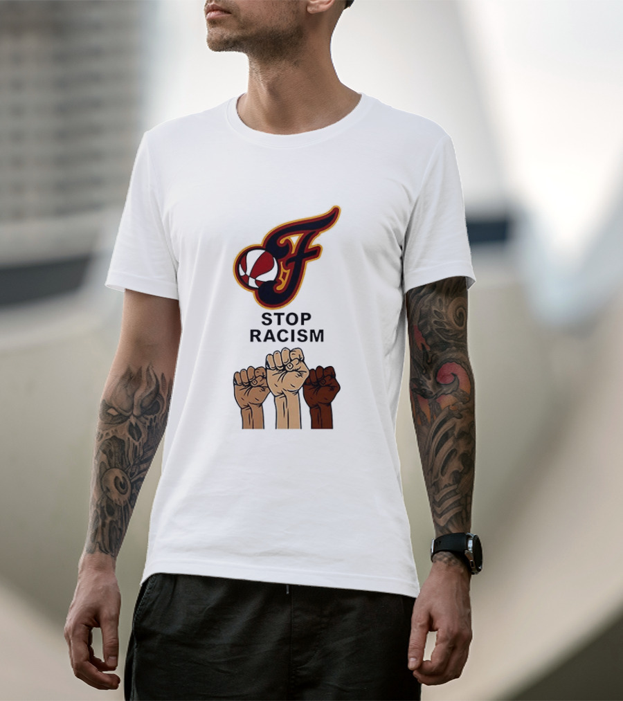 Indiana Fever Stop Racism 2026 Raised Fists T-Shirt